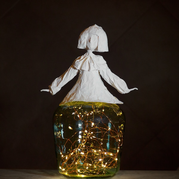 Paper Mache Lamp] - Etsy