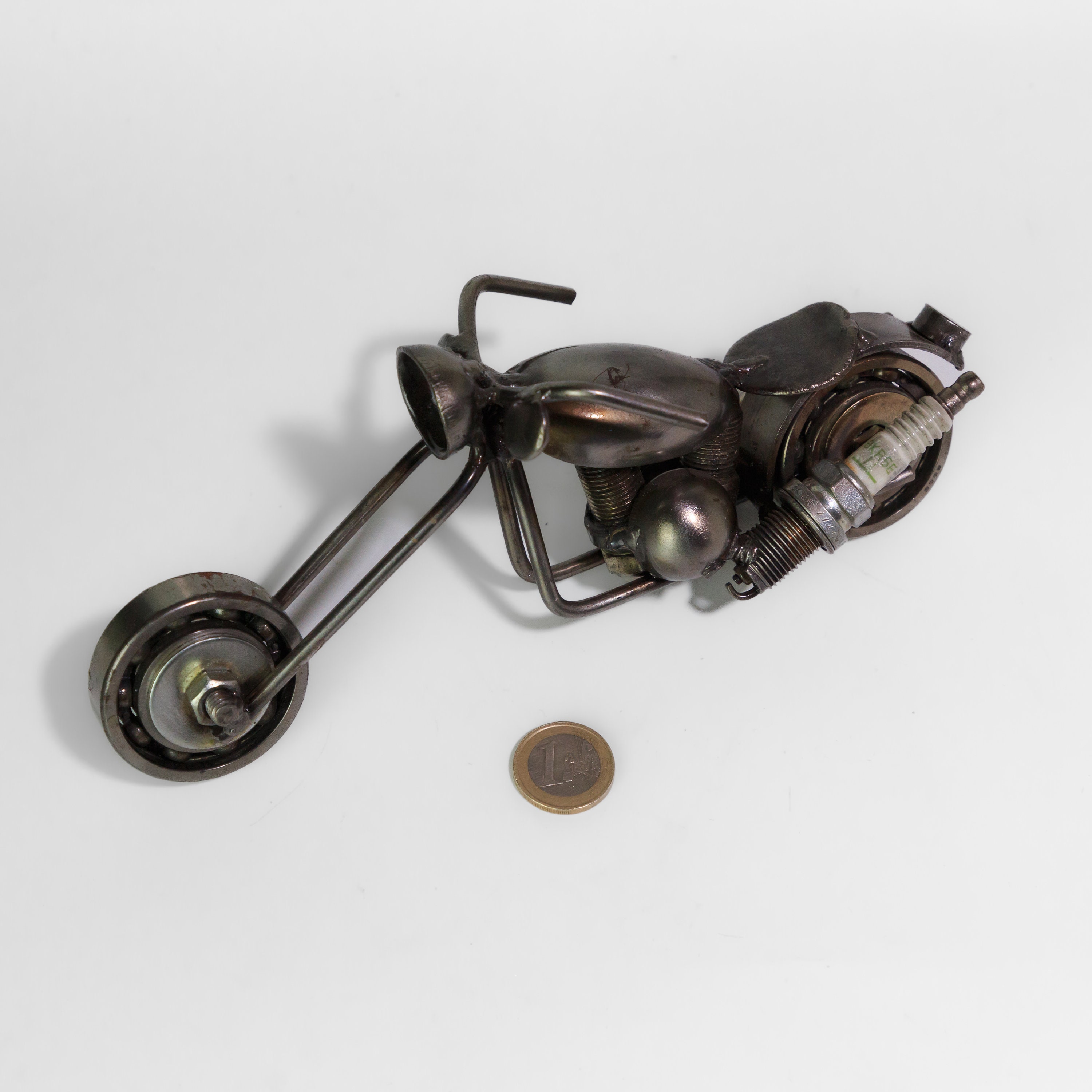 Handmade Metal Motorcycle Sculpture Made From Recycled Items - Etsy