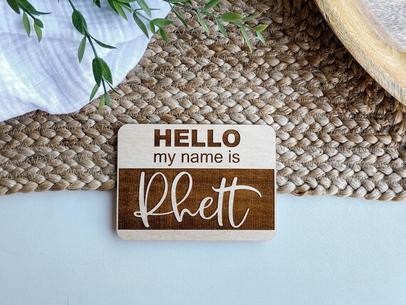 Hello My Name is Sign /birth Announcement / Hospital - Etsy