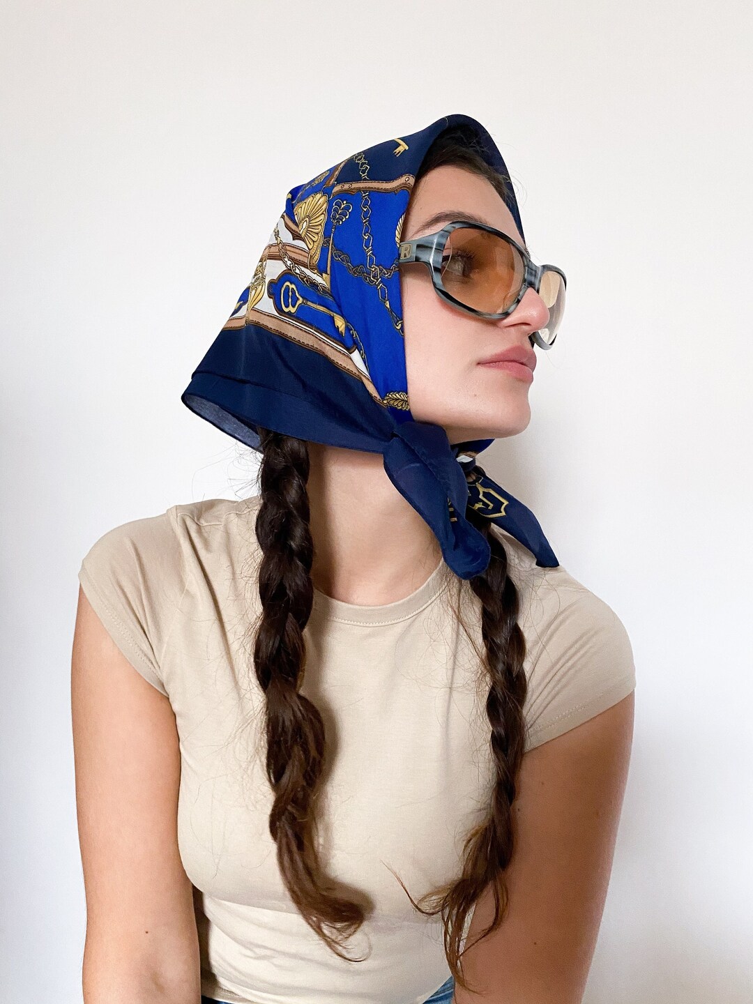 VINTAGE SCARF 90s Y2K 00s Vintage 90s Fancy Print Scarf - Etsy