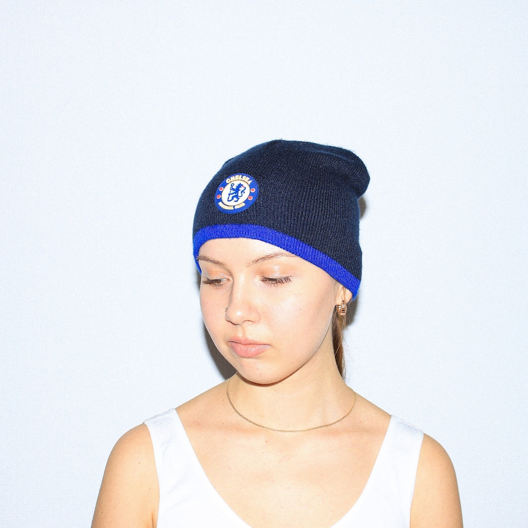VINTAGE HAT, 90s, Y2K, 00s Vintage 00s Chelsea F.C. Beanie in Black ...