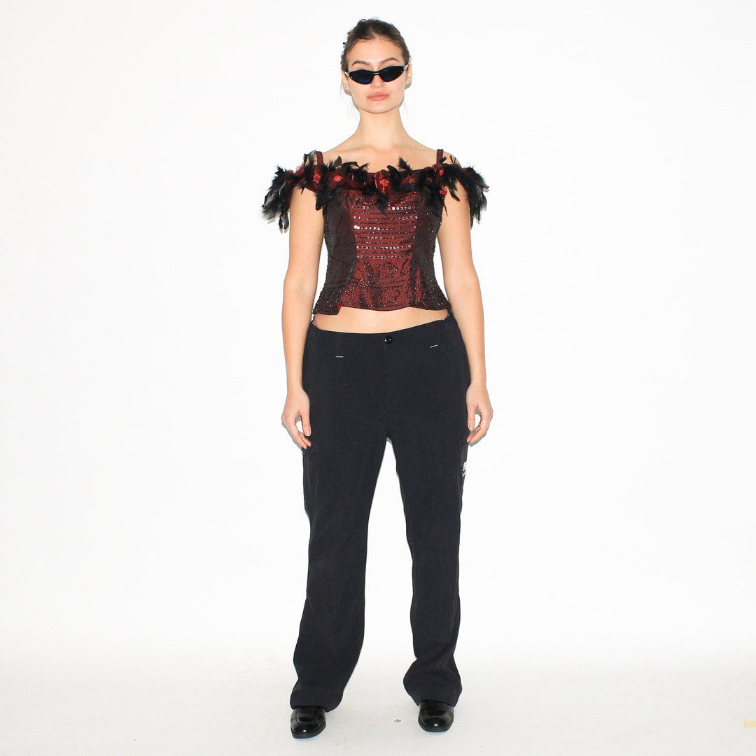 VINTAGE WOMENS TOP 90s Y2K 00s Vintage Y2K Shiny - Etsy