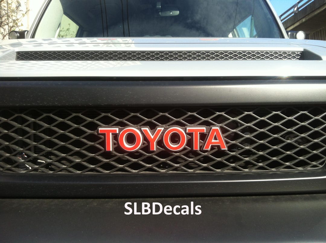 FITS Toyota FJ Cruiser Grill Emblem Decal 2007 2008 2009 2010 2011 2012 ...