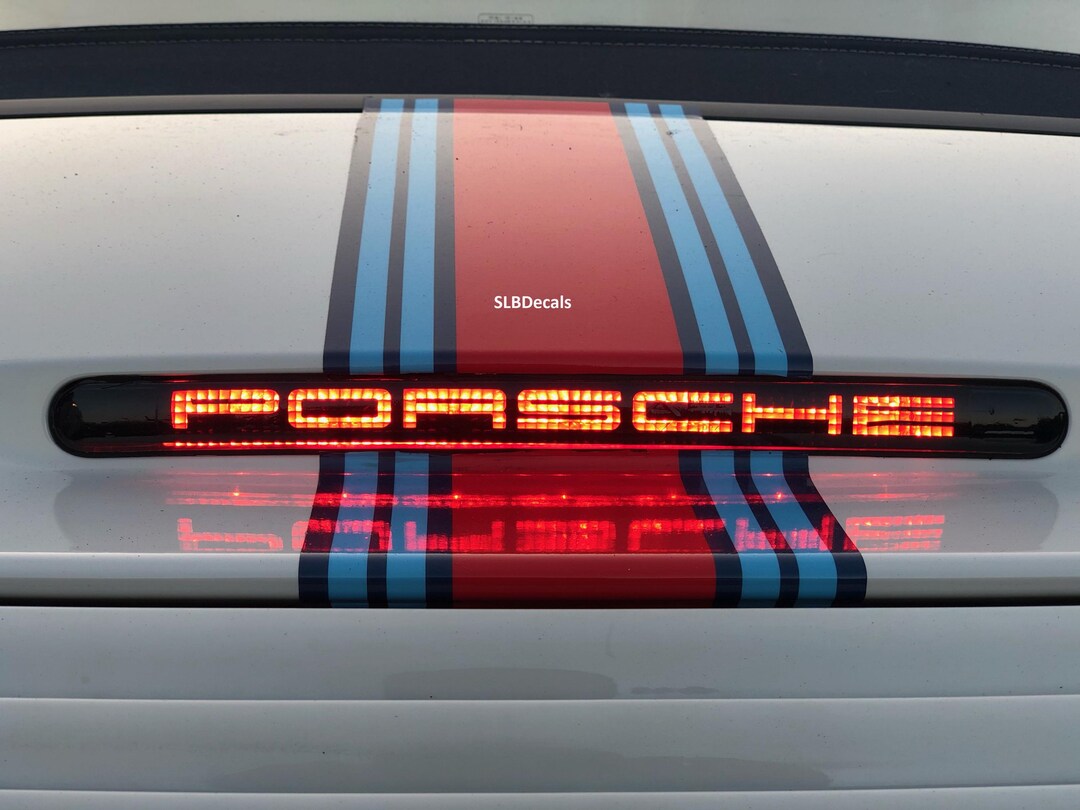 FITS Porsche Carrera 3rd Brake Decal 1998 1999 2000 2001 2002 2003 2004 ...