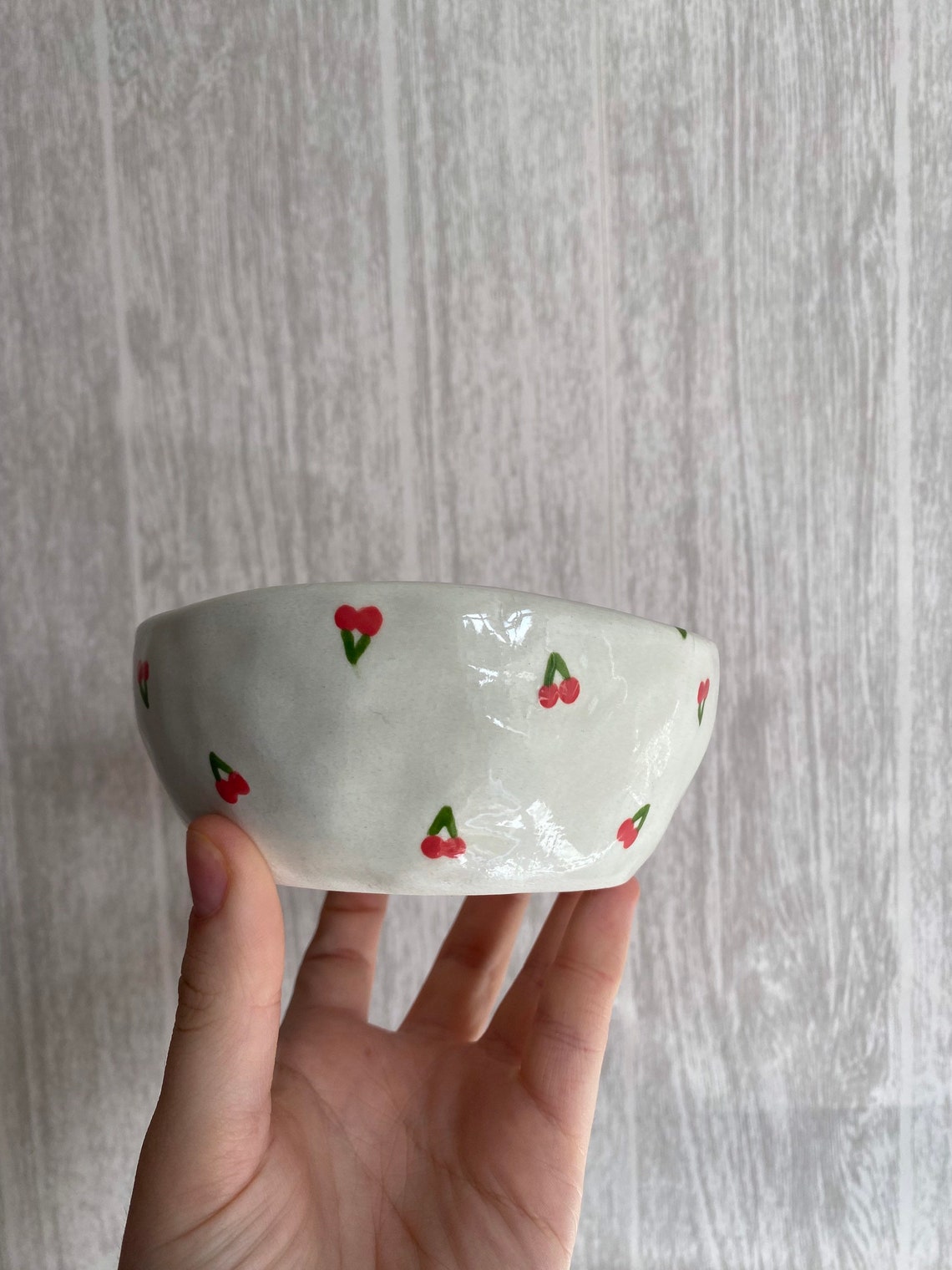 Handmade Ceramic Cherry Bowl / Ceramic Dish / Clay Ring Dish / Ceramic ...