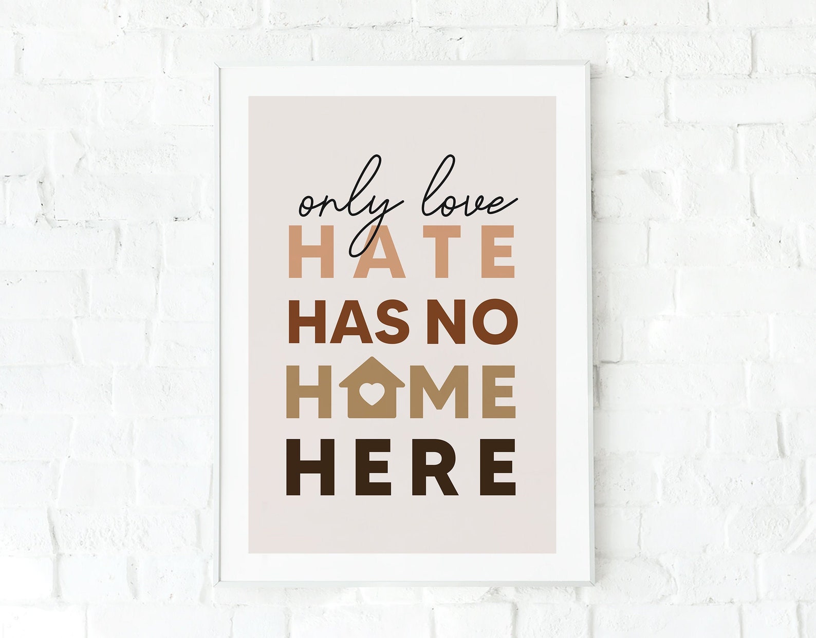 Hate Has No Home Here Inclusive Equality Wall Art Classroom - Etsy