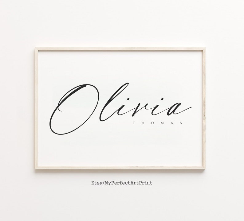Custom Name Printable, Personalized Baby Name Print, Nursery Wall Art ...