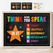 Think Before You Speak Inspirational Classroom Wall Art Poster, School ...