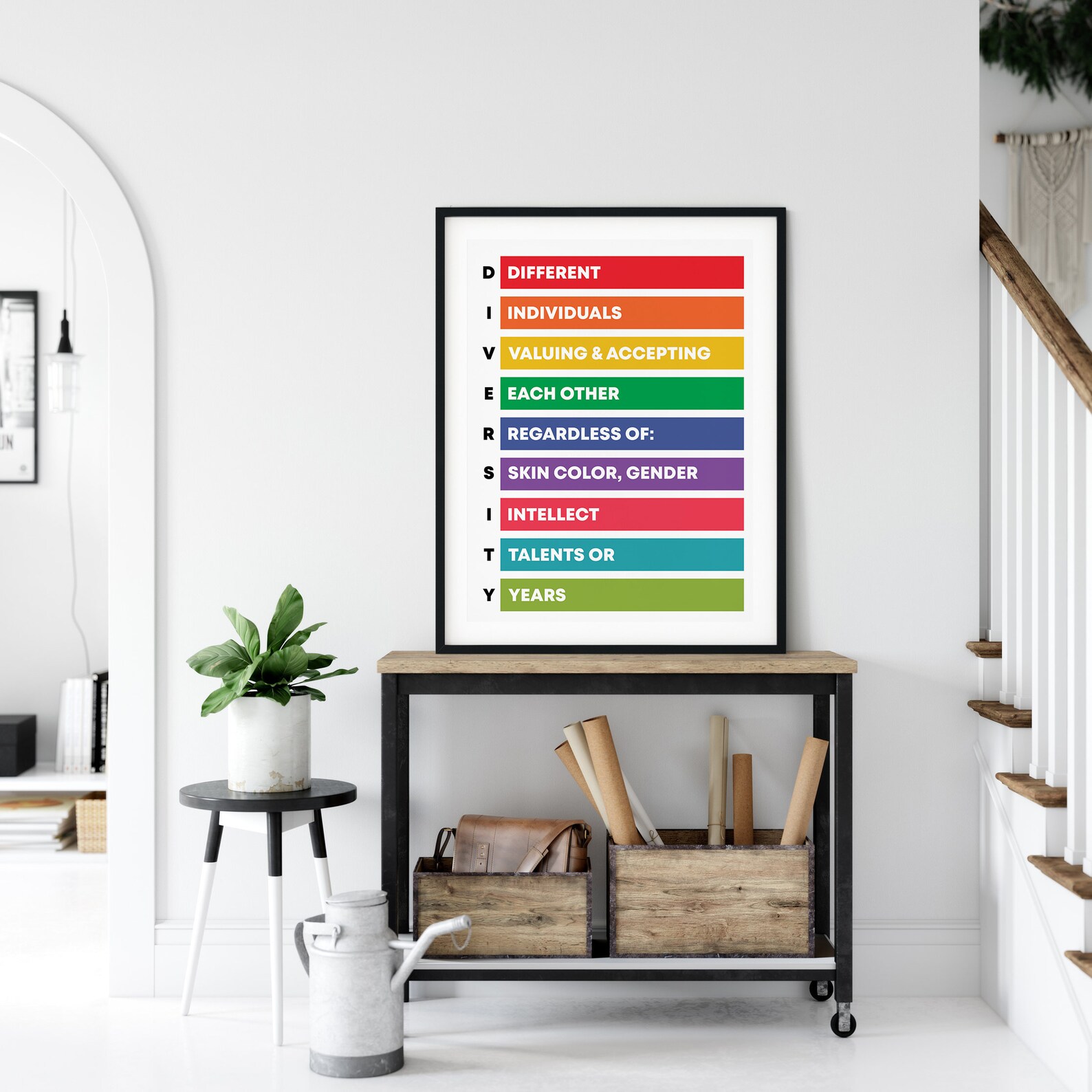 Rainbow Diversity Poster School Counselor Poster Office | Etsy