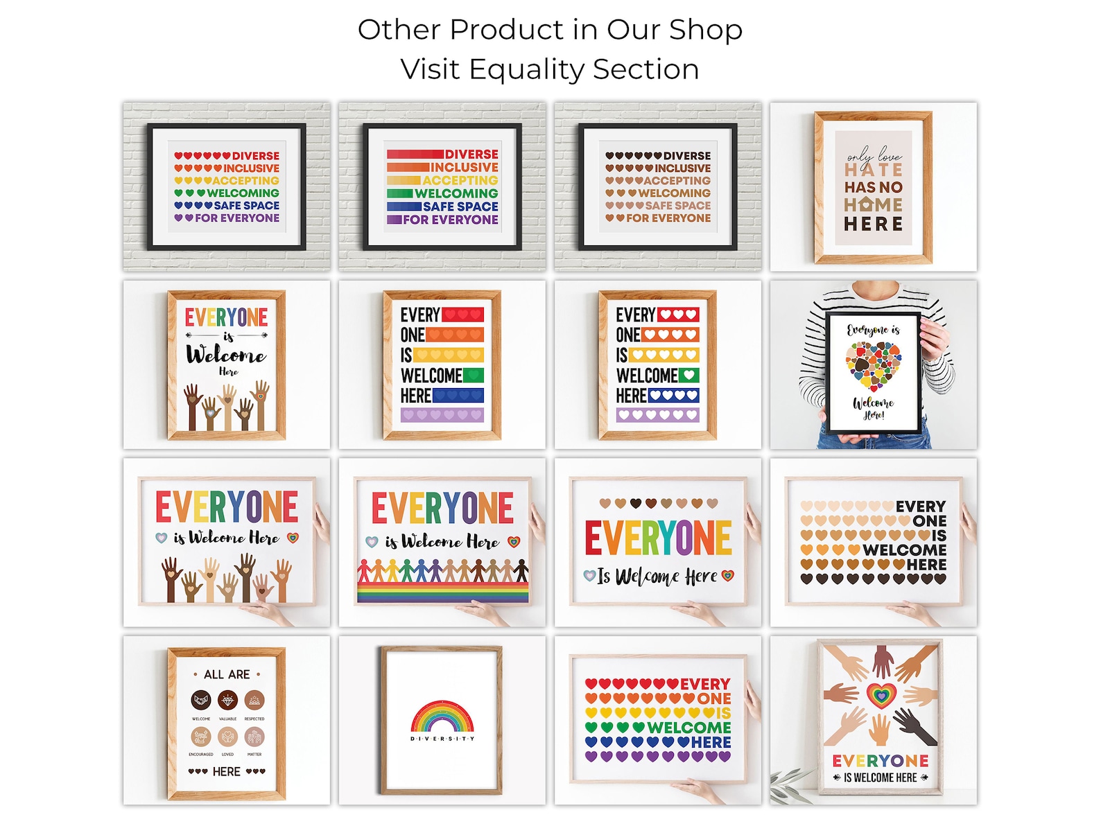Diverse Inclusive Safe Space for Everyone Rainbow Diversity - Etsy