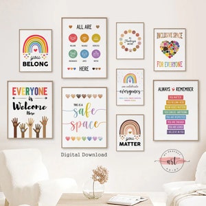 15 Diversity Inclusion Classroom Posters School Counselor Office ...