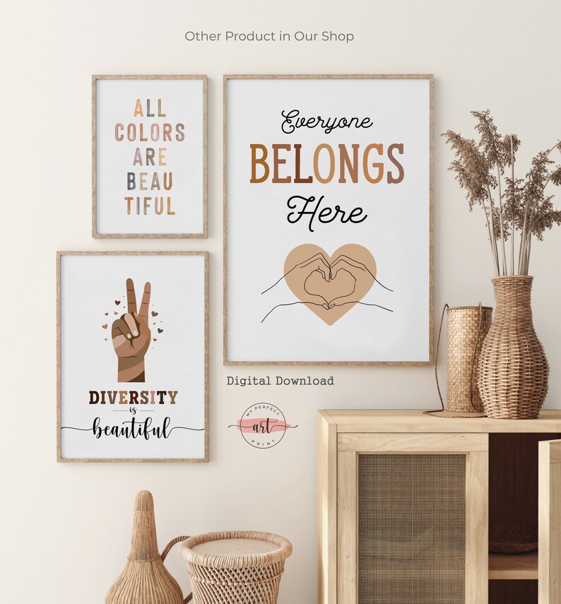 Inclusion Diversity Wall Art Printable Poster Classroom - Etsy