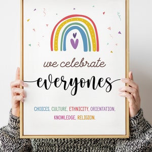 15 Diversity Inclusion Classroom Posters School Counselor Office ...