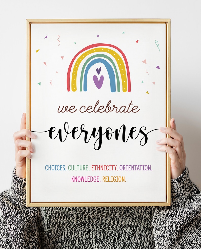 Diversity Inclusion Classroom Poster Bundle | Equality and Safe Space ...