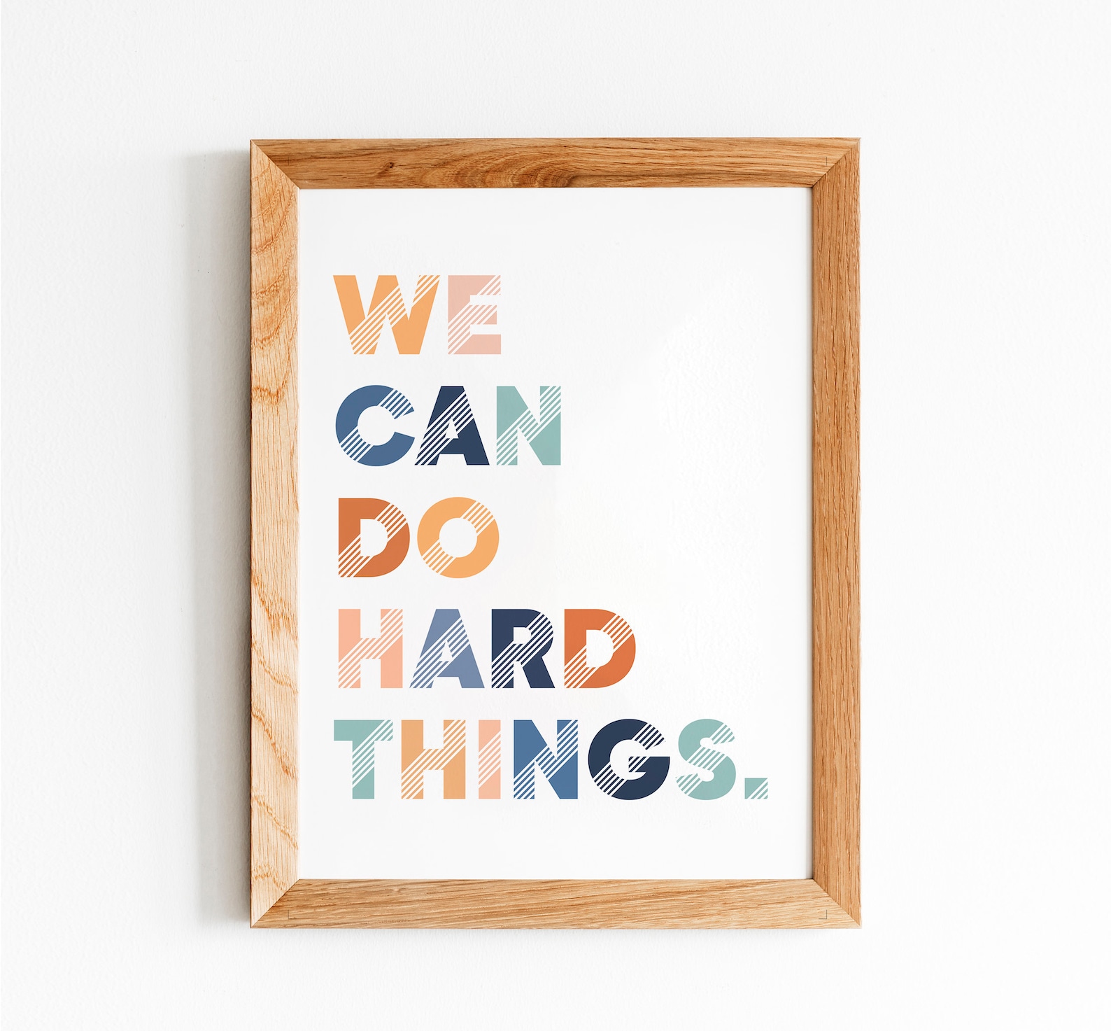 We Can Do Hard Things Rainbow Poster Print Rainbow Print - Etsy