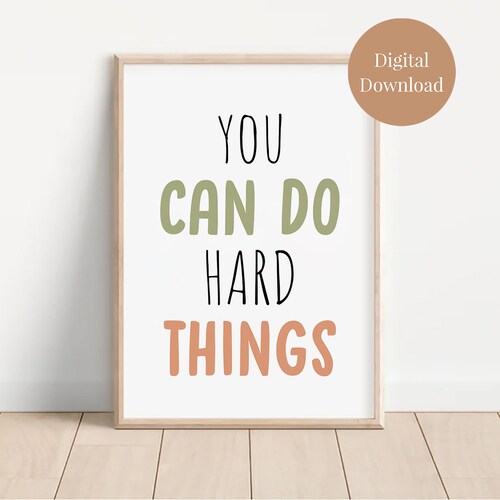 Positive Affirmation Poster for Kids Growth Mindset Wall Art - Etsy