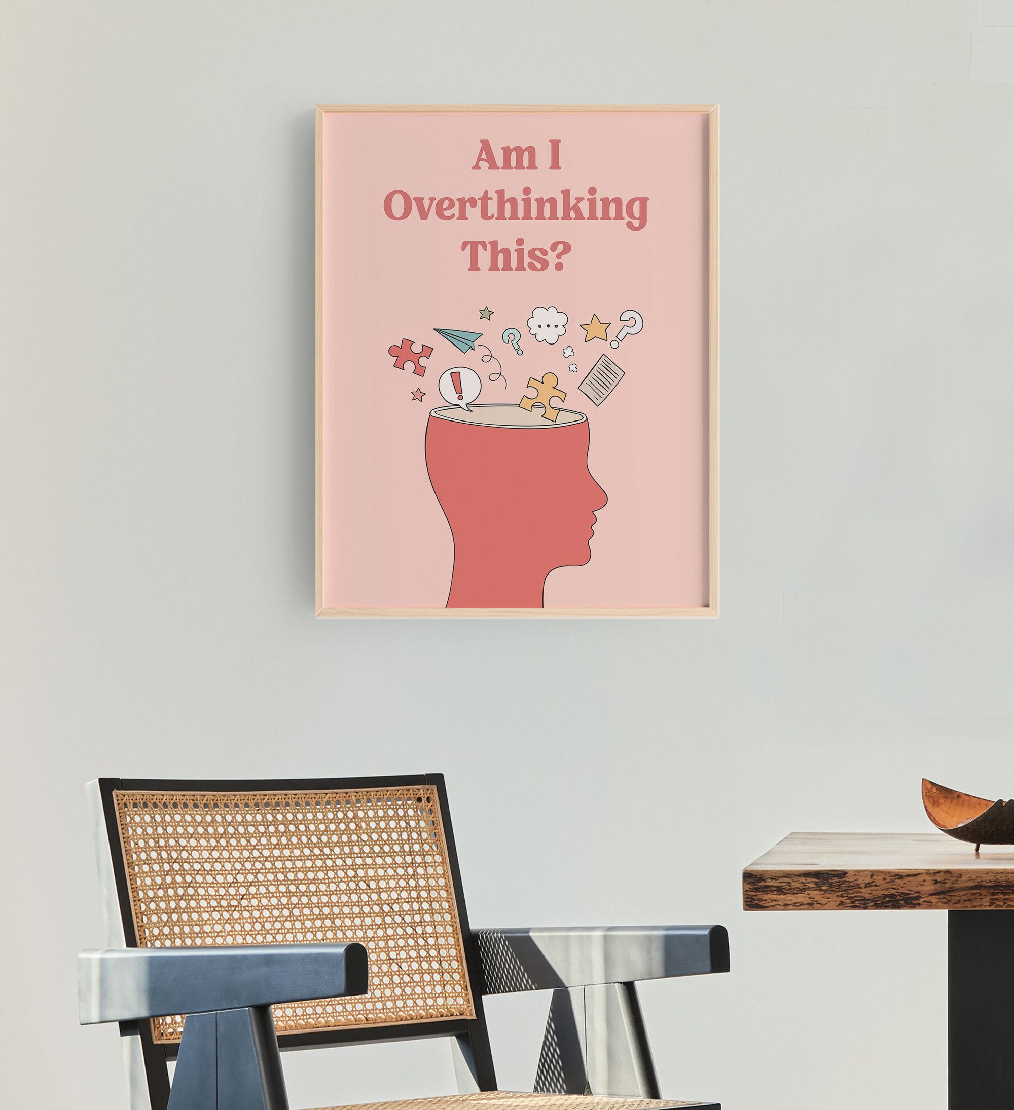 Am I Overthinking This Positive Wall Art Poster Daily Affirmations ...