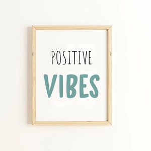 Positive Vibes Classroom Posters, Positive Educational Print ...