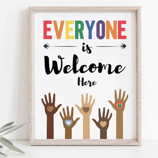 Everyone is Welcome - Etsy