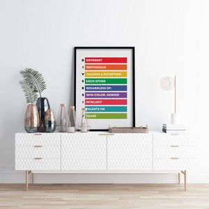 Buy Rainbow Diversity Poster, School Counselor Poster, Office Decor ...