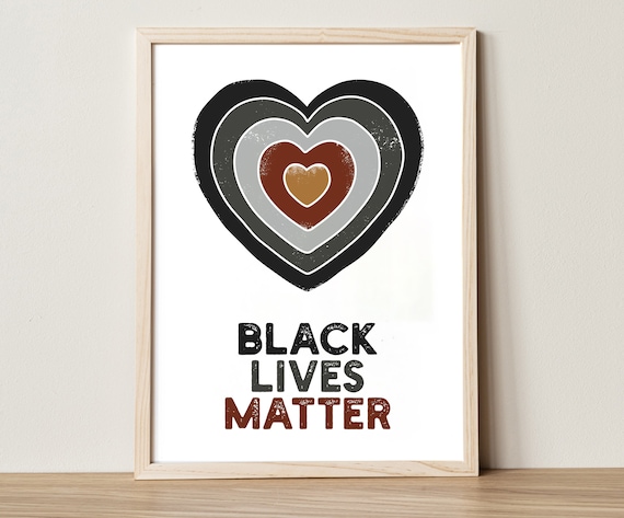 Black Lives Matter Print Art Anti Racism Poster Stop Racism - Etsy