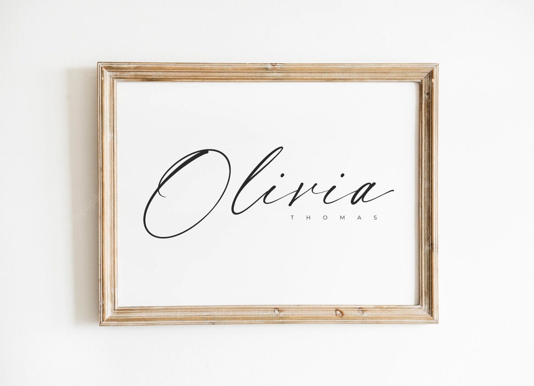 Custom Name Printable, Personalized Baby Name Print, Nursery Wall Art ...