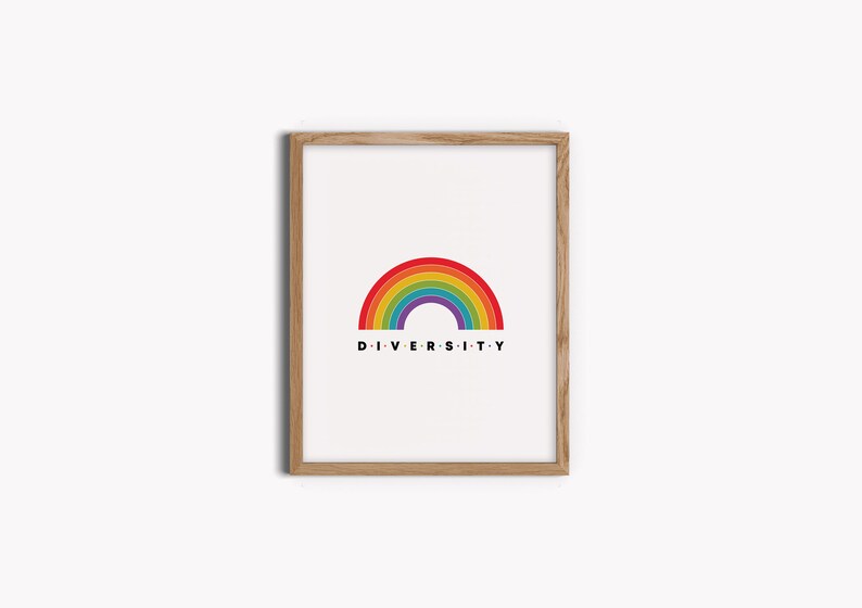 Diversity Quote Diverse Inclusive Safe Space for Everyone Rainbow LGBTQ ...