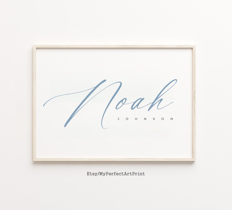 Custom Baby Name Print, Personalized Nursery Wall Art (digital Download ...