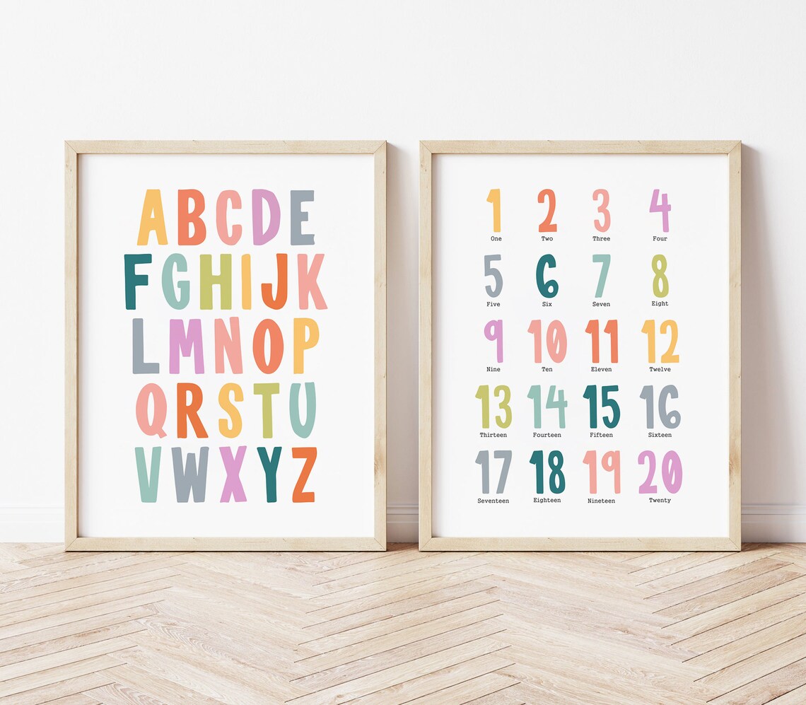 You Are My Sunshine Set of 3 Wall Art Alphabet Numbers - Etsy