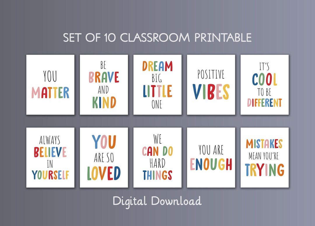 Classroom Posters Kids Positive Affirmation, Educational Poster, Kids ...