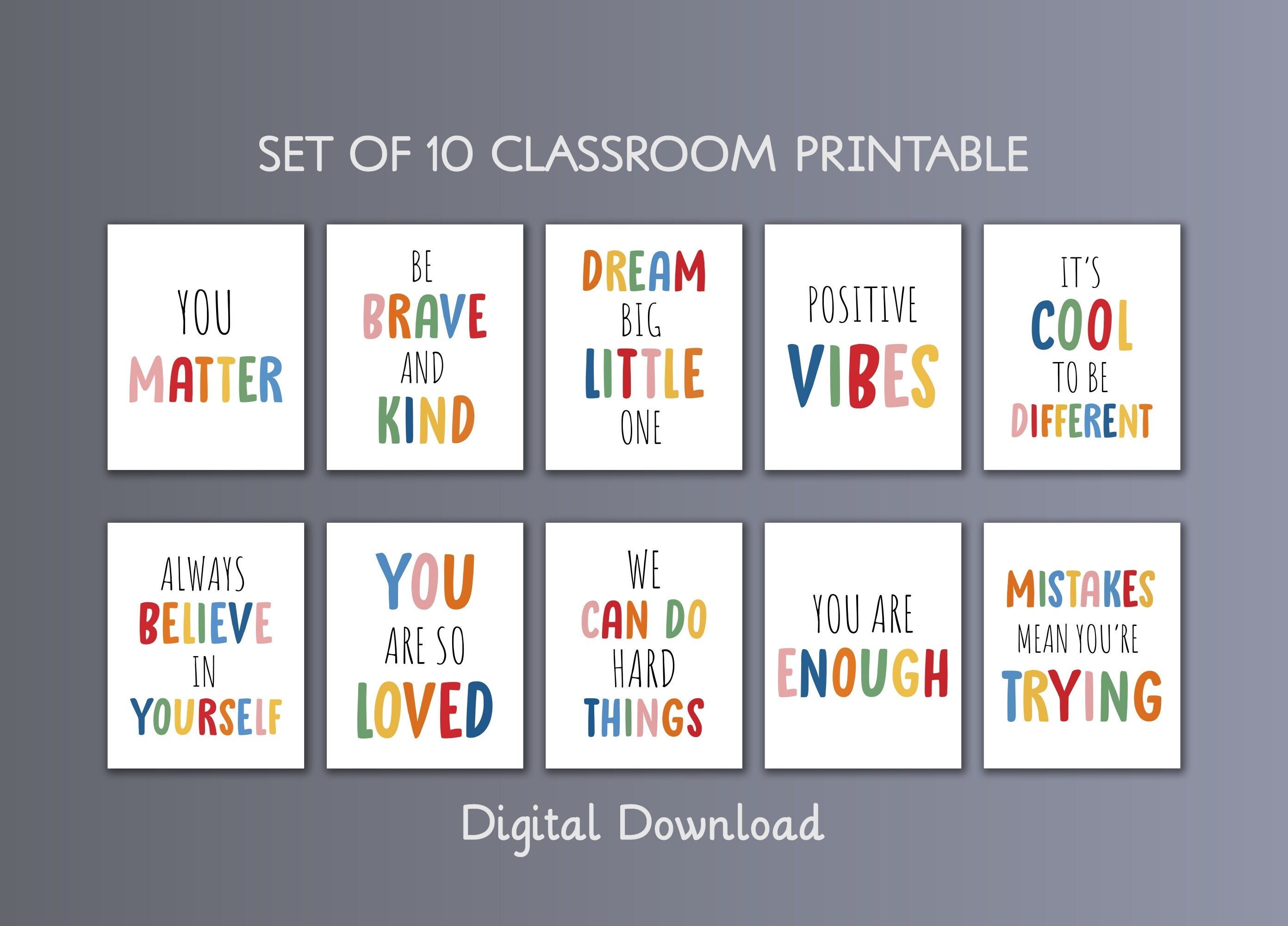 Classroom Posters Kids Positive Affirmation, Educational Poster, Kids ...