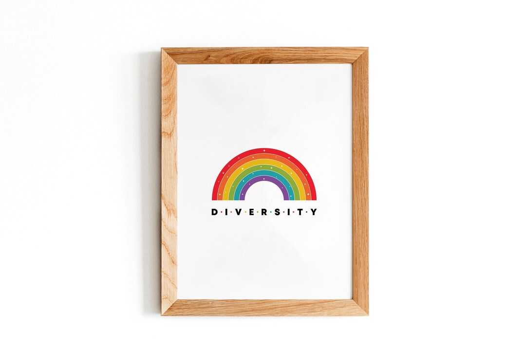 Diversity Quote Diverse Inclusive Safe Space for Everyone Rainbow LGBTQ ...