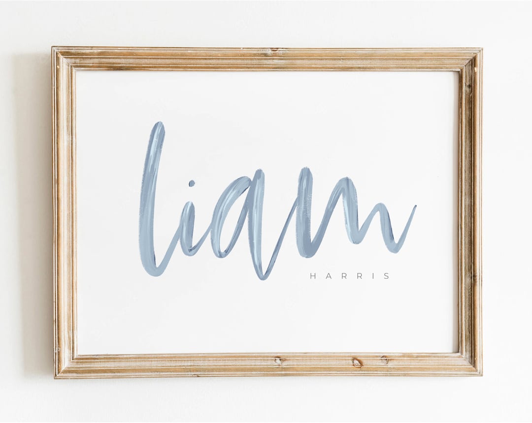 Custom Name Print, Baby Name Print, Nursery Wall Art, Custom Name Baby ...