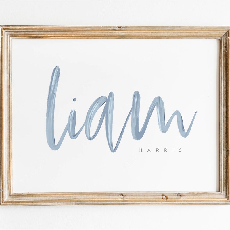 Baby Name Print - Etsy