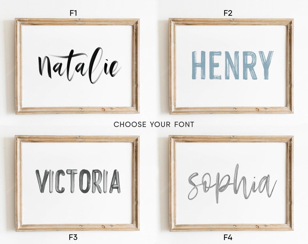 Custom Baby Name Print: Nursery Wall Art (digital Download) - Etsy