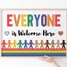 Everyone is Welcome Inclusive Equality Wall Art Classroom - Etsy