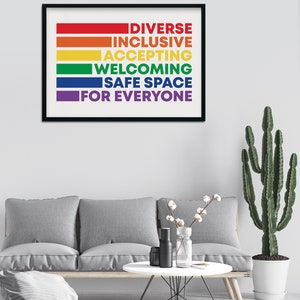 Diverse Inclusive Accepting Welcoming Safe Space for Everyone Classroom ...