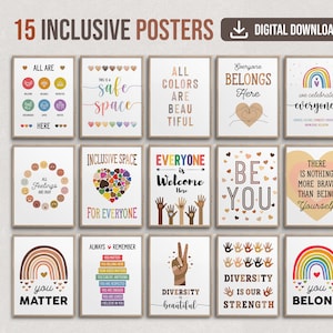 Diverse Inclusive Safe Space for Everyone Rainbow Diversity Quote LGBTQ ...