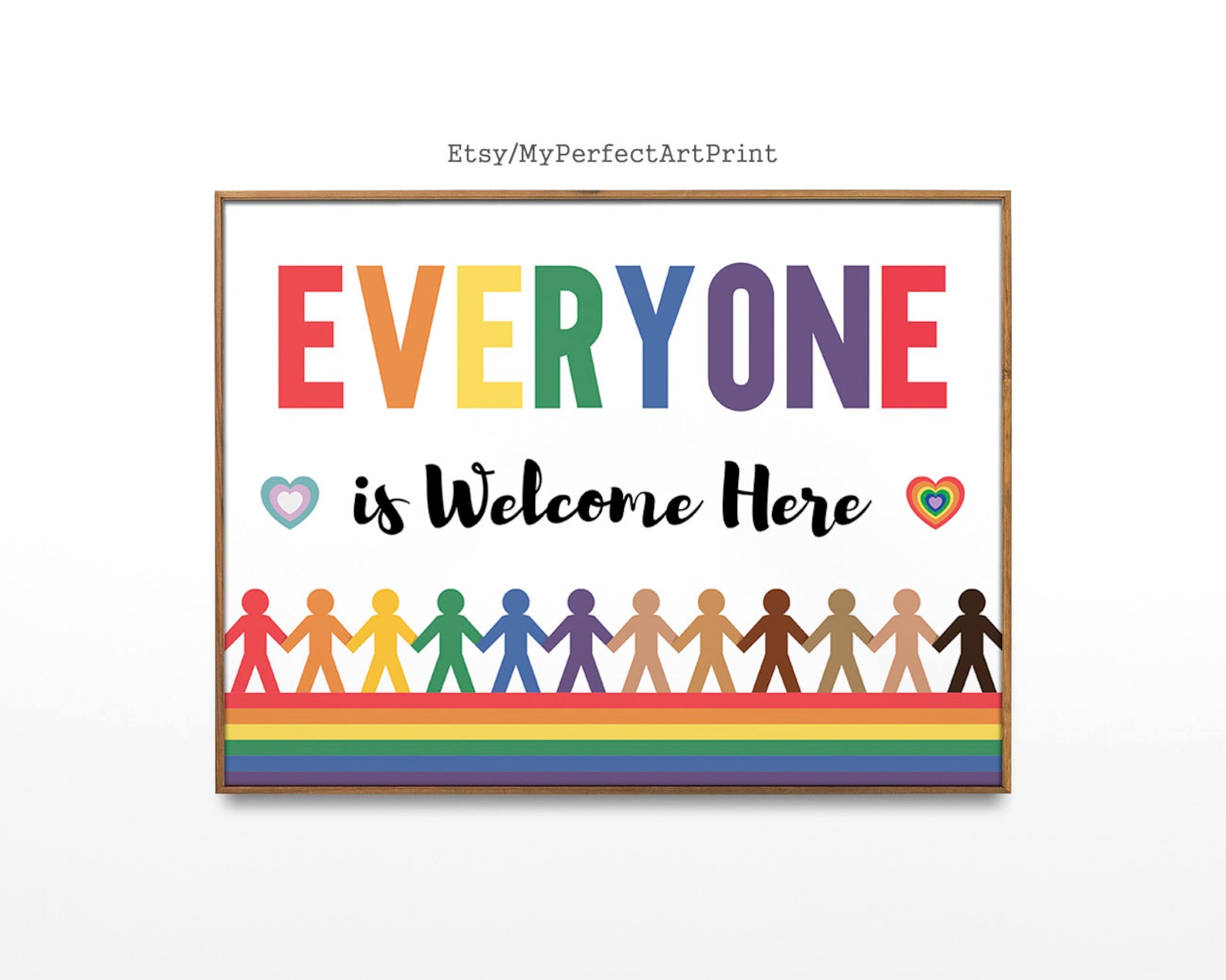 Everyone is Welcome Inclusive Equality Wall Art Classroom - Etsy