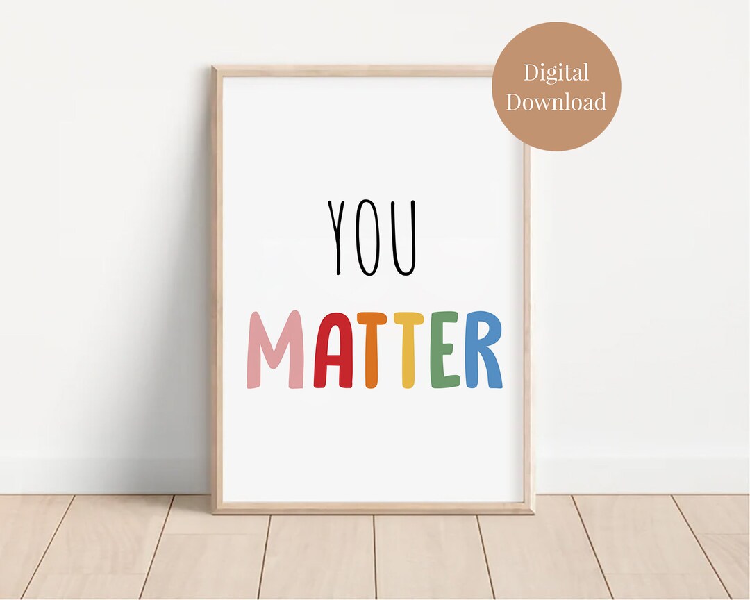 You Matter Poster, Teaching Self Esteem Poster, Growth Mindset ...
