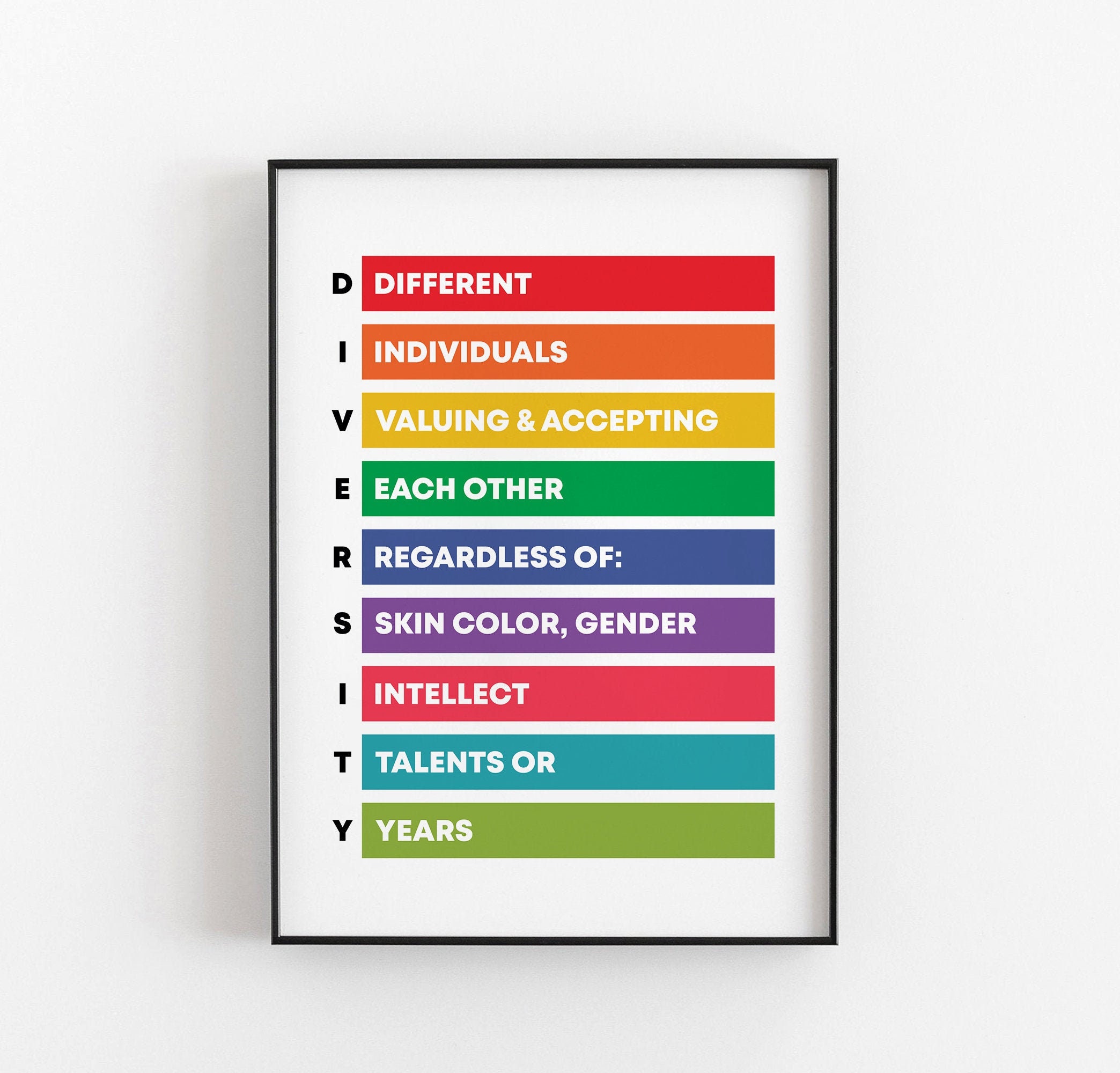 Rainbow Diversity Poster School Counselor Poster Office | Etsy