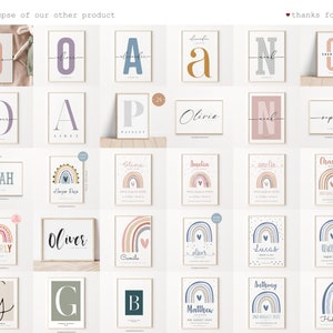 Custom Name Printable, Personalized Baby Name Print, Nursery Wall Art ...