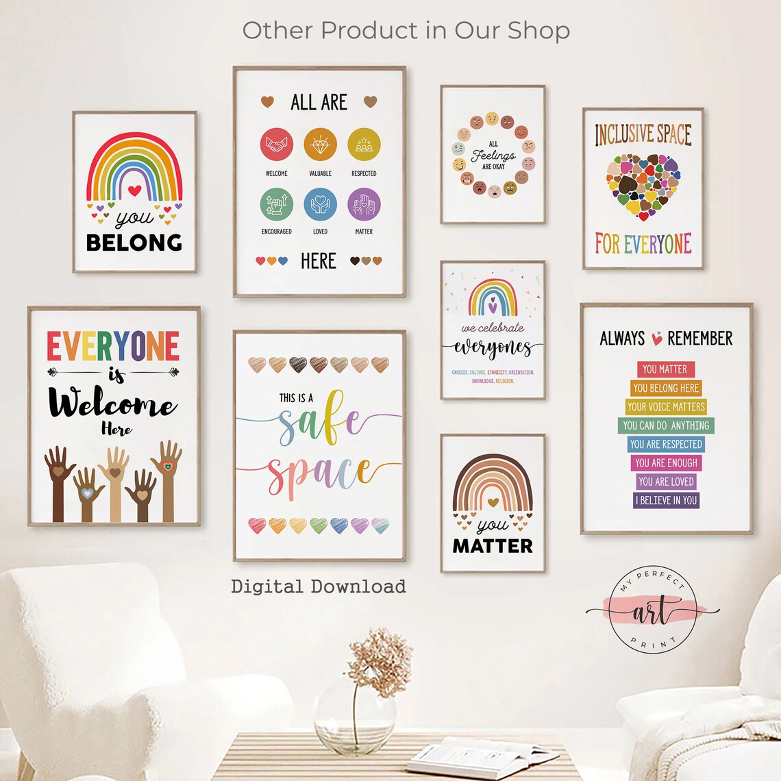 Diverse Inclusive Safe Space for Everyone Rainbow Diversity - Etsy