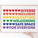 Diverse Inclusive Safe Space for Everyone Rainbow Diversity Quote LGBTQ ...