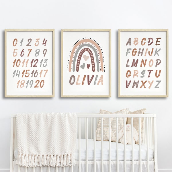 Safari Alphabet and Number Poster - Etsy