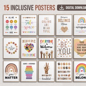 Buy Rainbow Diversity Poster School Counselor Poster Office Online in ...