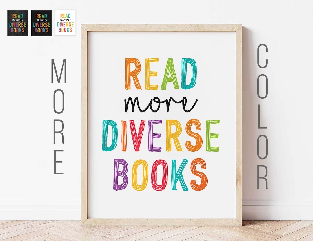 Read More Diverse Books, Classroom Poster, Digital Download, Read ...