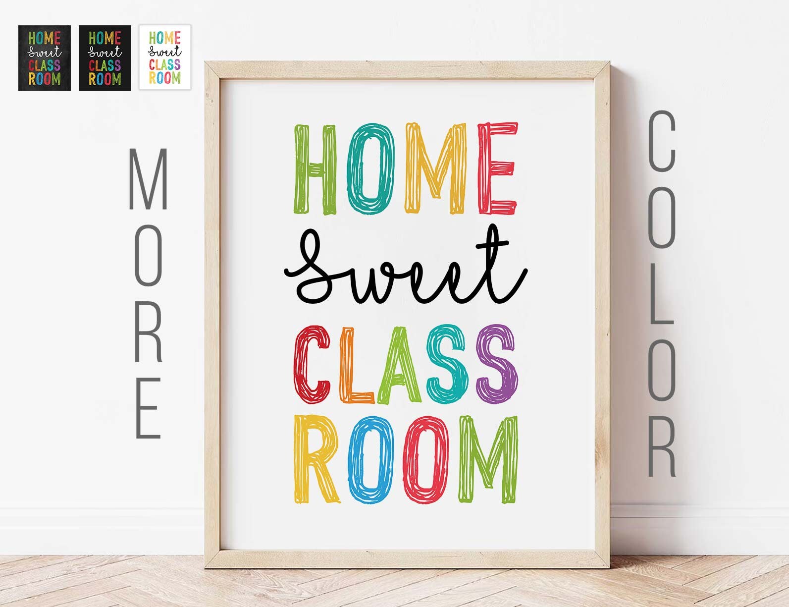 Home Sweet Classroom Posters House Sign Quote Rainbow - Etsy