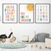 You Are My Sunshine Set of 3 Wall Art, Alphabet Numbers Educational ...
