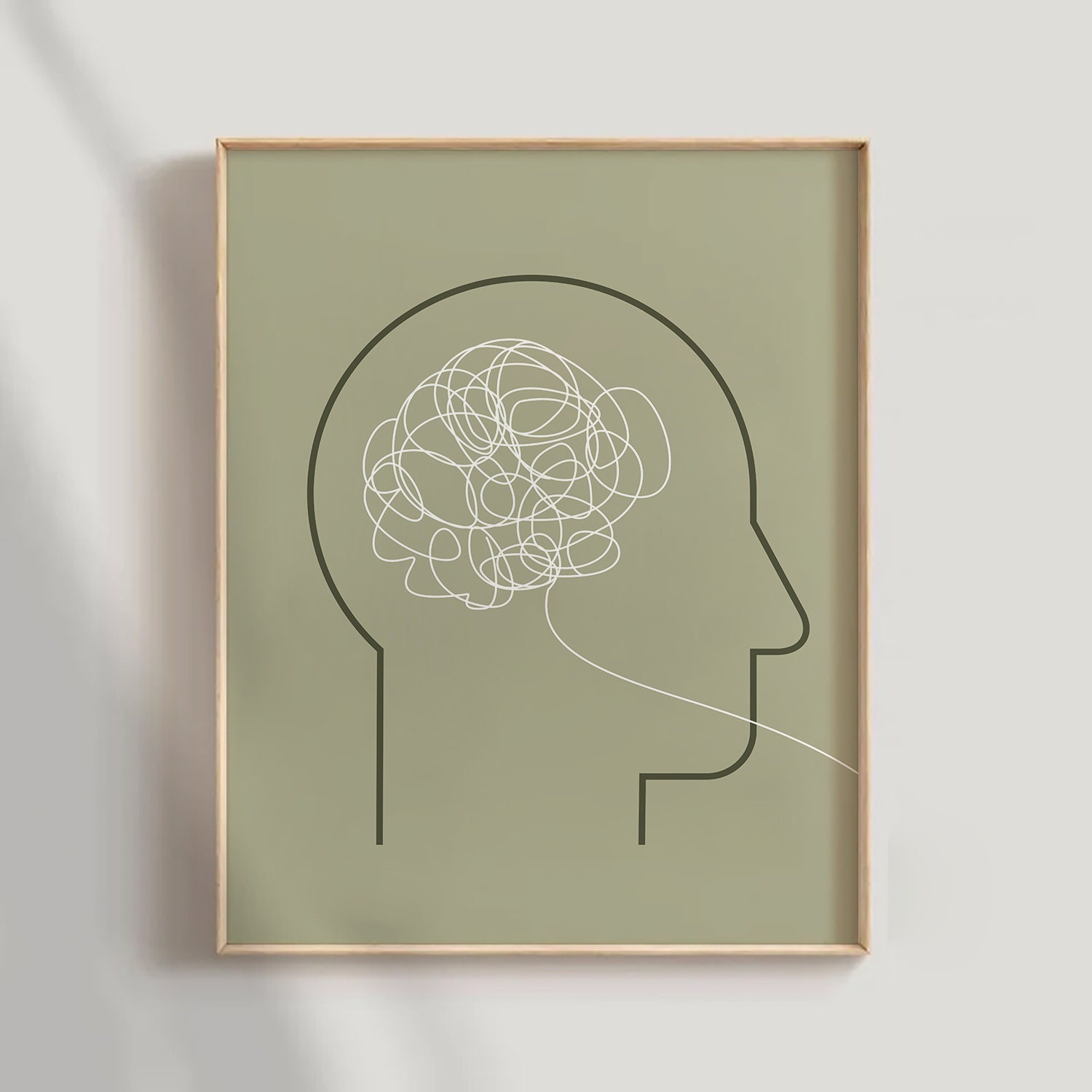 Be Kind to Your Mind Printable Mental Health Poster Wall Art Sage Green ...